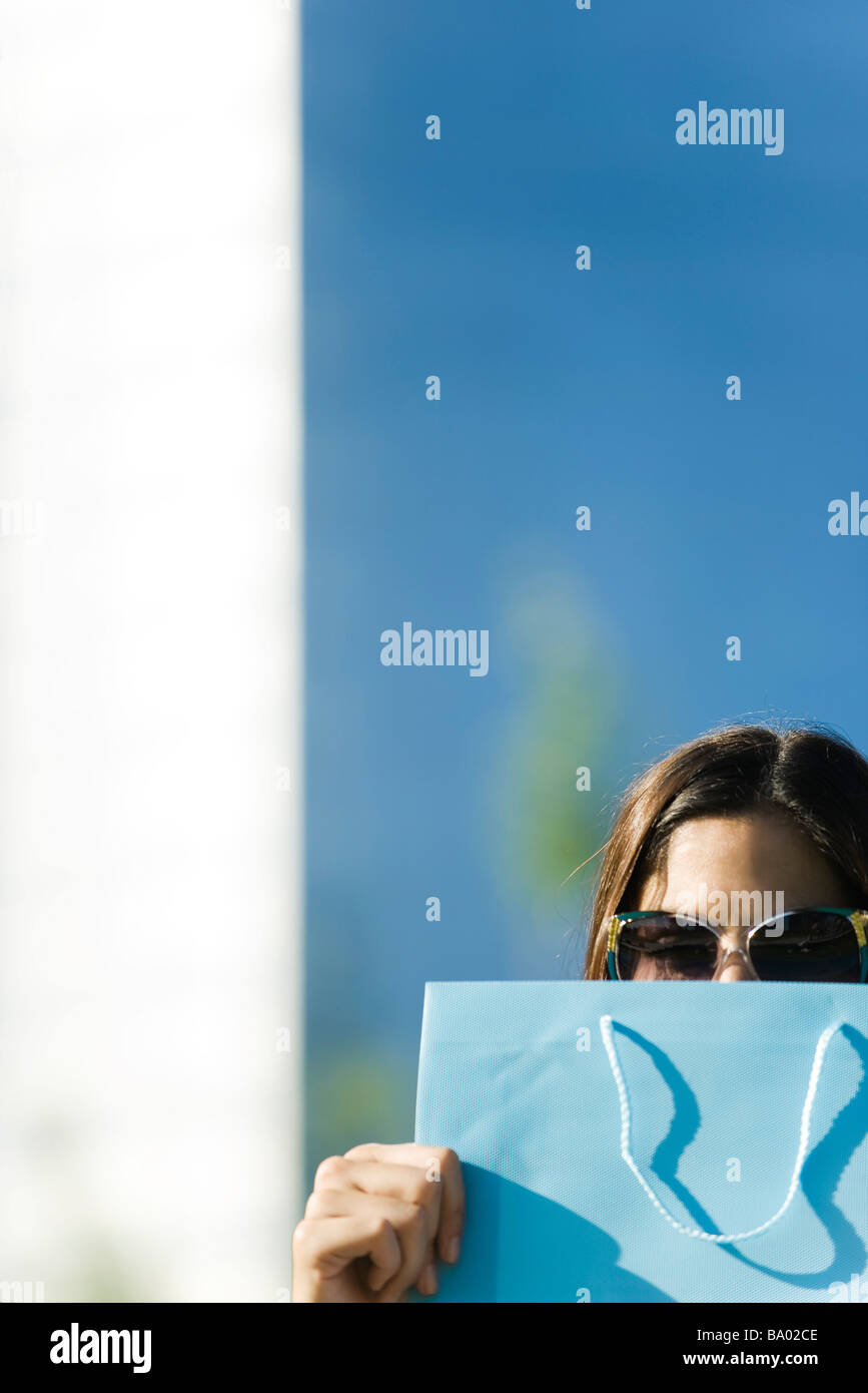 Woman wearing bag over head hi-res stock photography and images - Alamy
