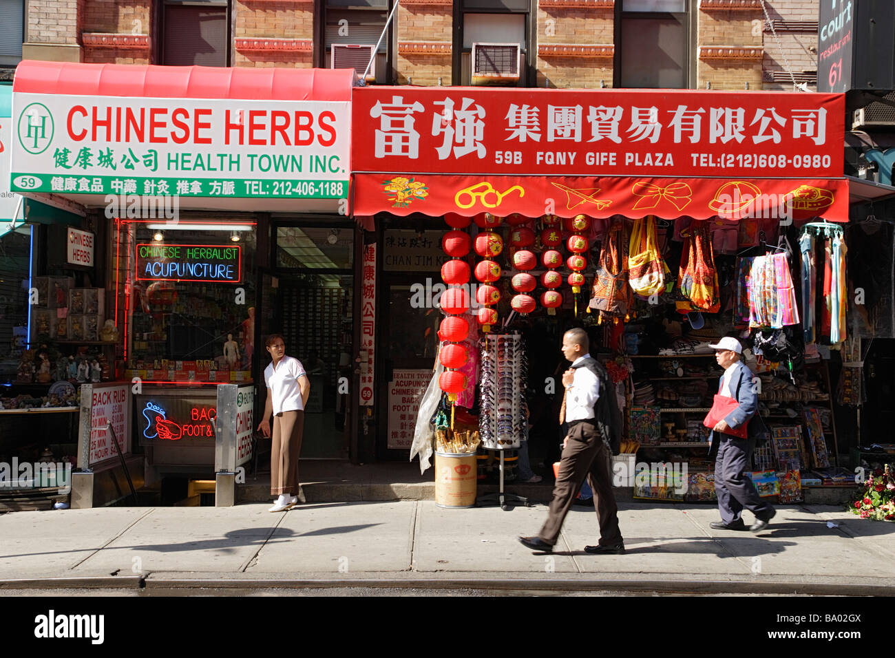 Chinese stores Chinatown Manhattan New York City New York USA Stock ...