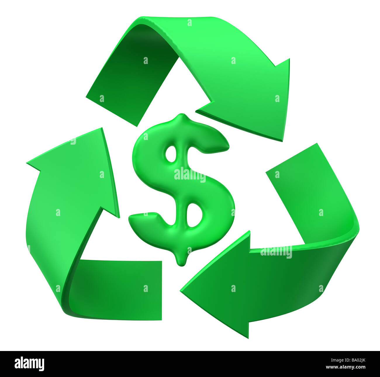 Recycle symbol dollar sign 3d hi-res stock photography and images - Alamy