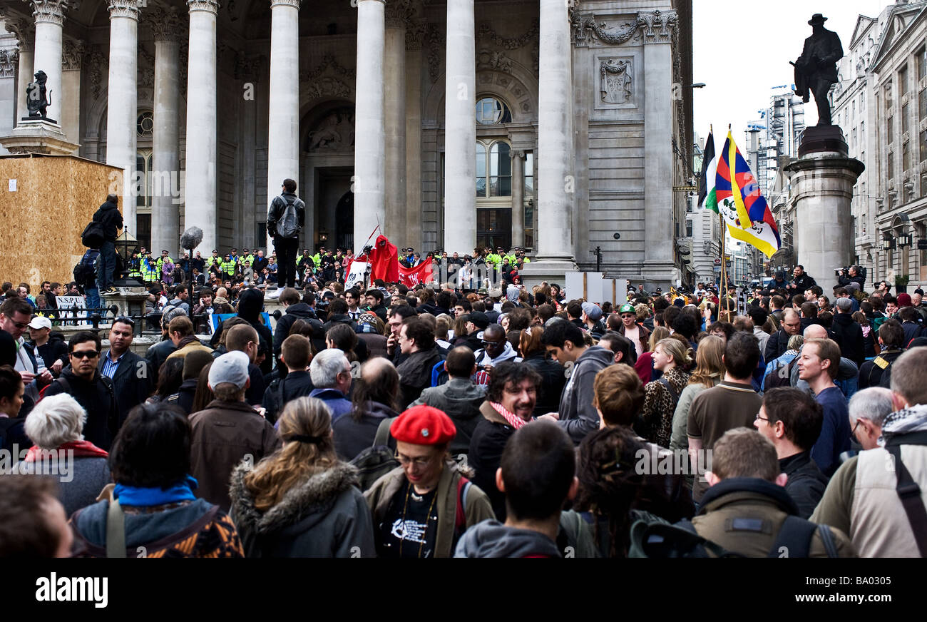 Protesters at the G20 demonstration in the City of London. Photo by ...