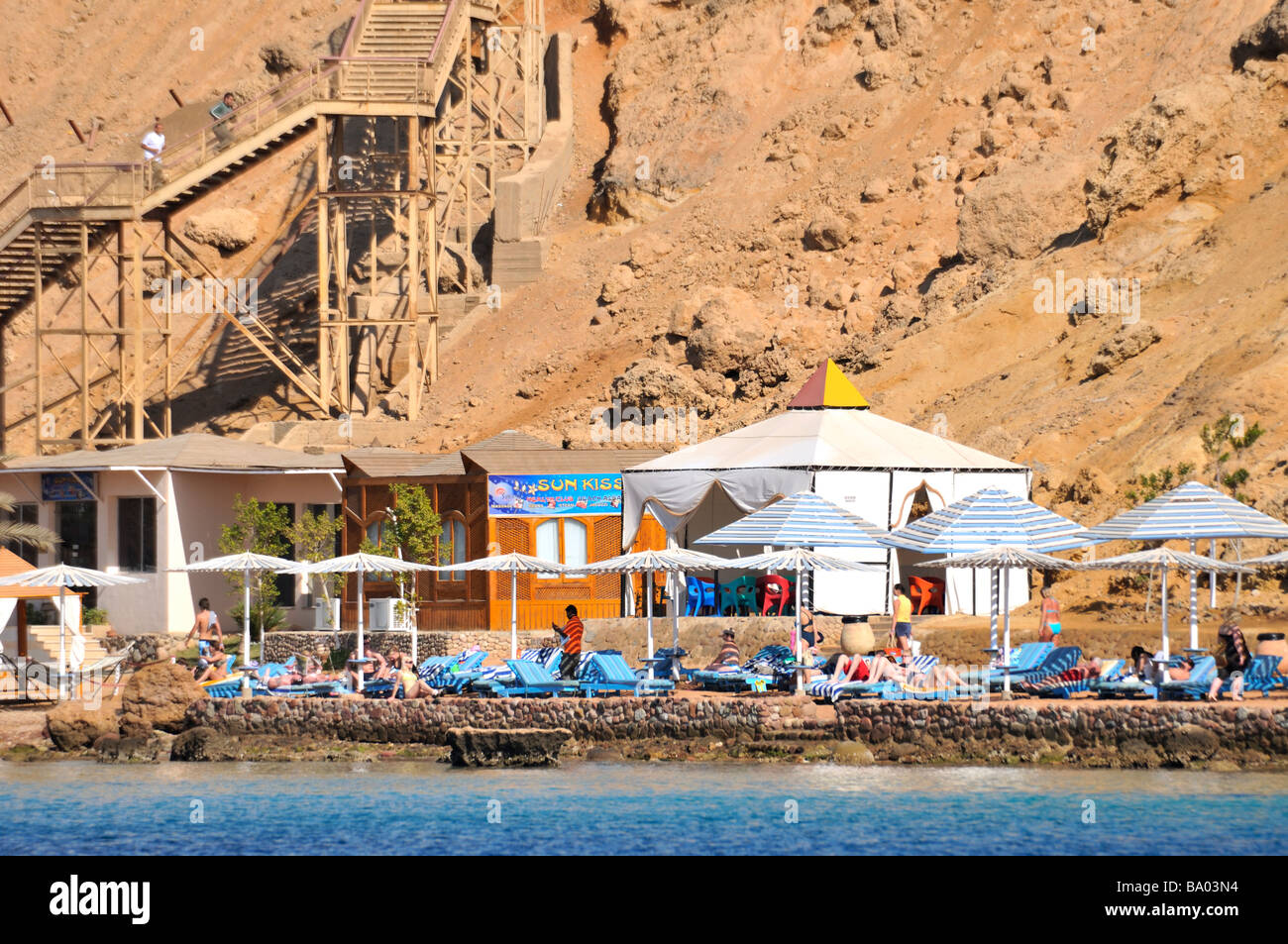 Public beach in Sharm el Sheikh Maya Bay Egypt Stock Photo - Alamy
