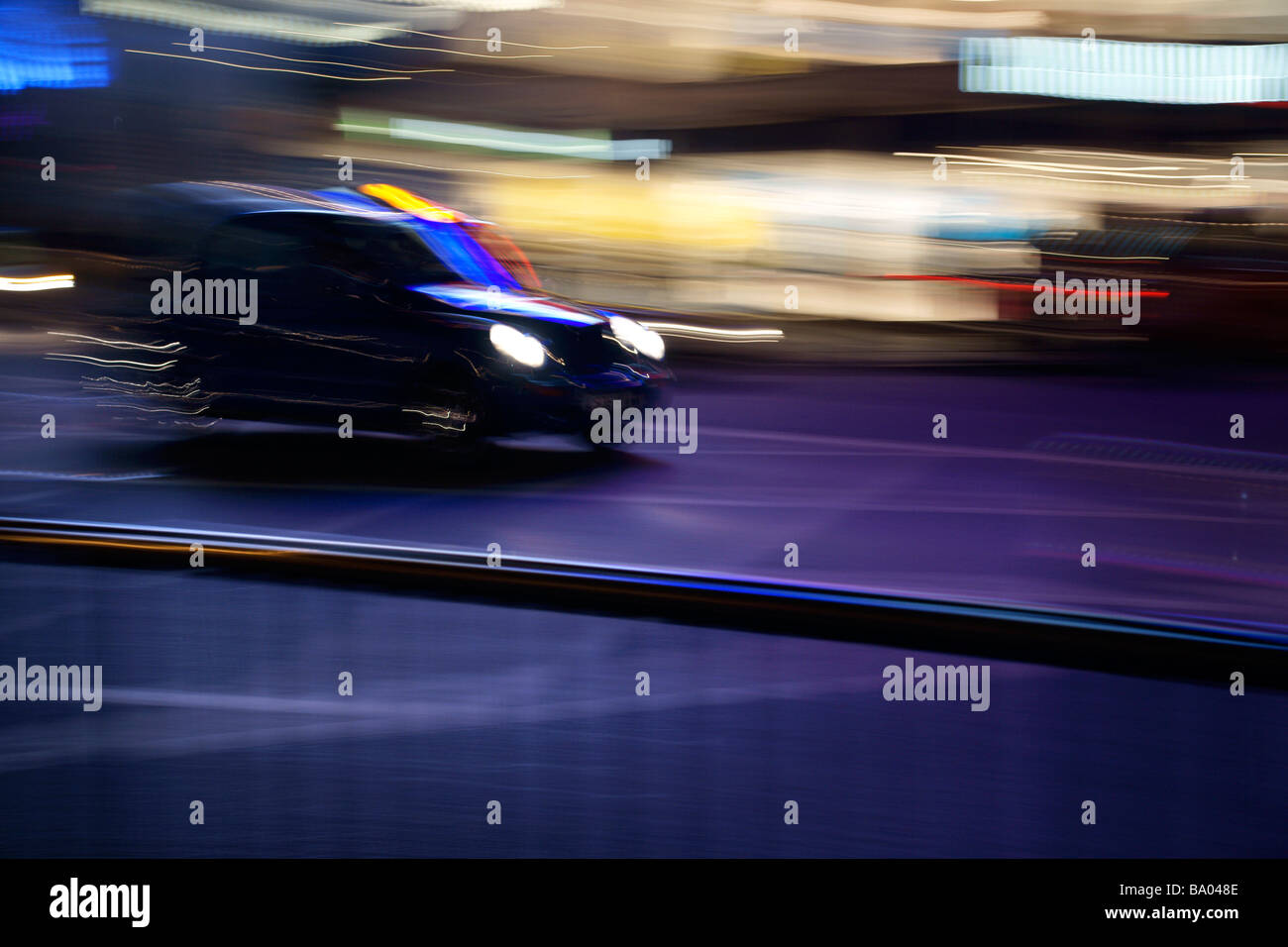 Speeding Taxi Piccadilly Circus London England UK (c) Marc Jackson ...