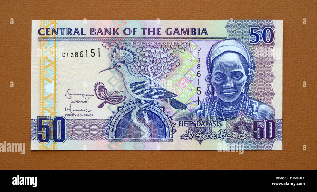 Republic of The Gambia 50 Fifty Dalasis Banknote Stock Photo - Alamy
