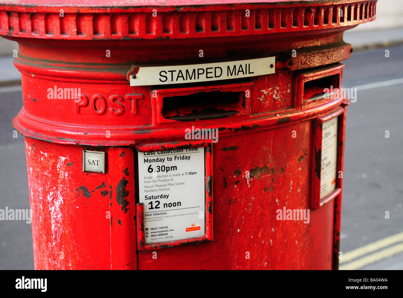 Double size Red Post Box Stock Photo - Alamy