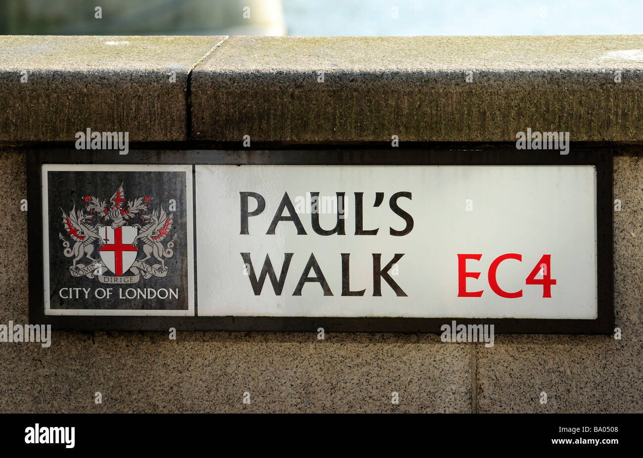 Paul's Walk Road Sign London, Britain Stock Photo - Alamy