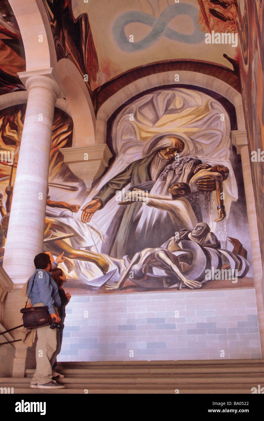 Miguel Hidalgo in ‘Abolition of Slavery’ mural by José Chávez Morado ...