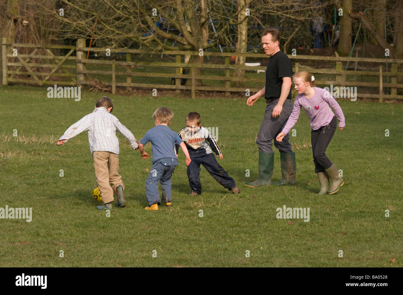 Children Playing Football Uk High Resolution Stock Photography and ...
