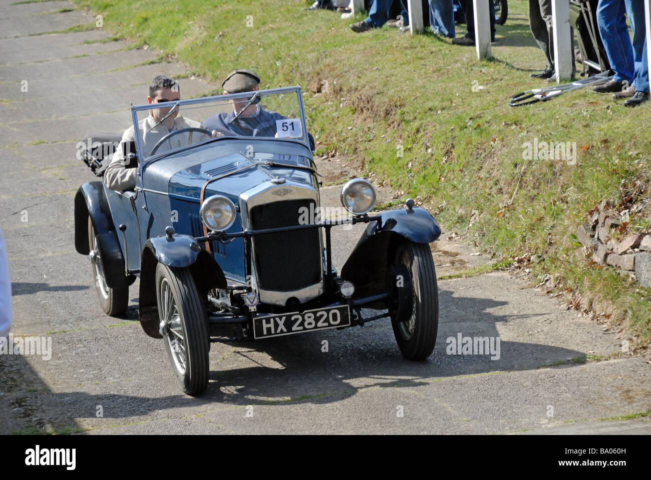 HX 2820 a 1930 Frazer Nash Falcon II Alan McNab ascending at speed on ...