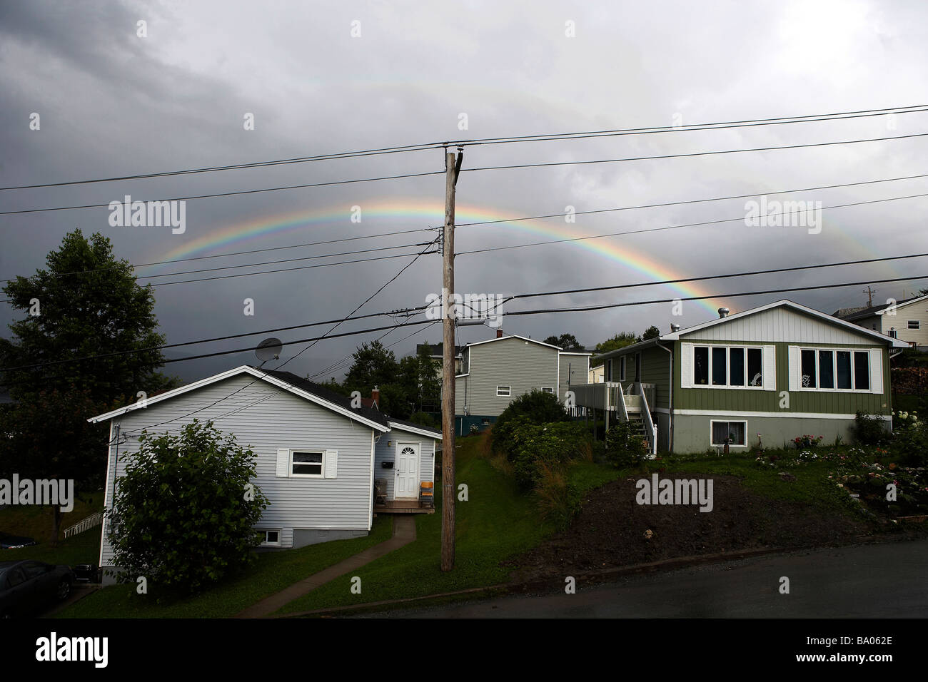 rainbow in Newfoundland Stock Photo - Alamy