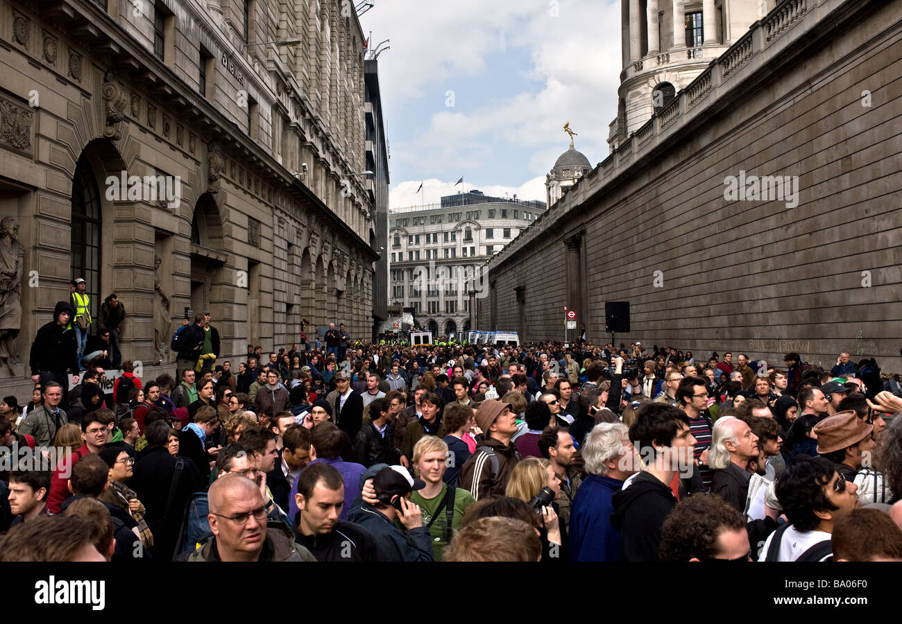 Protesters at the G20 demonstration in the City of London. Photo by ...