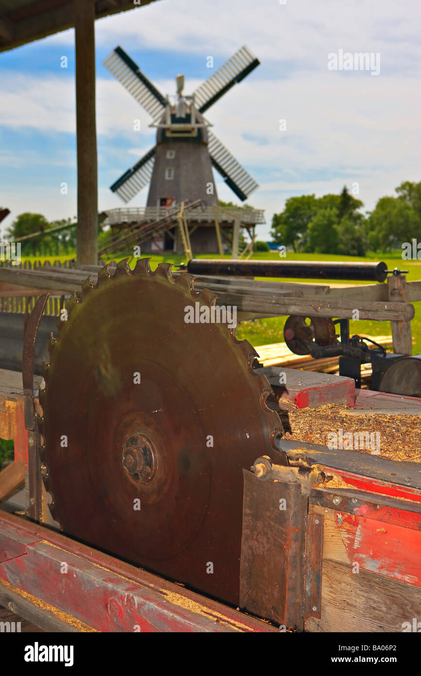 Windmill built in 2001 seen from the Sawmill Shelter at the Mennonite ...