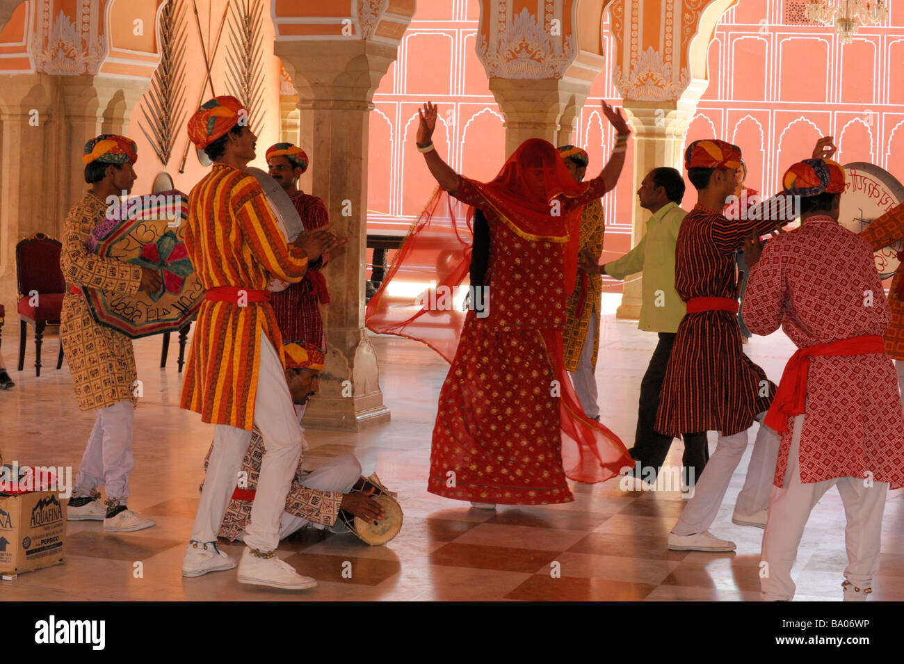 A traditional dance troupe performing in the City Palace of Jaipur in ...