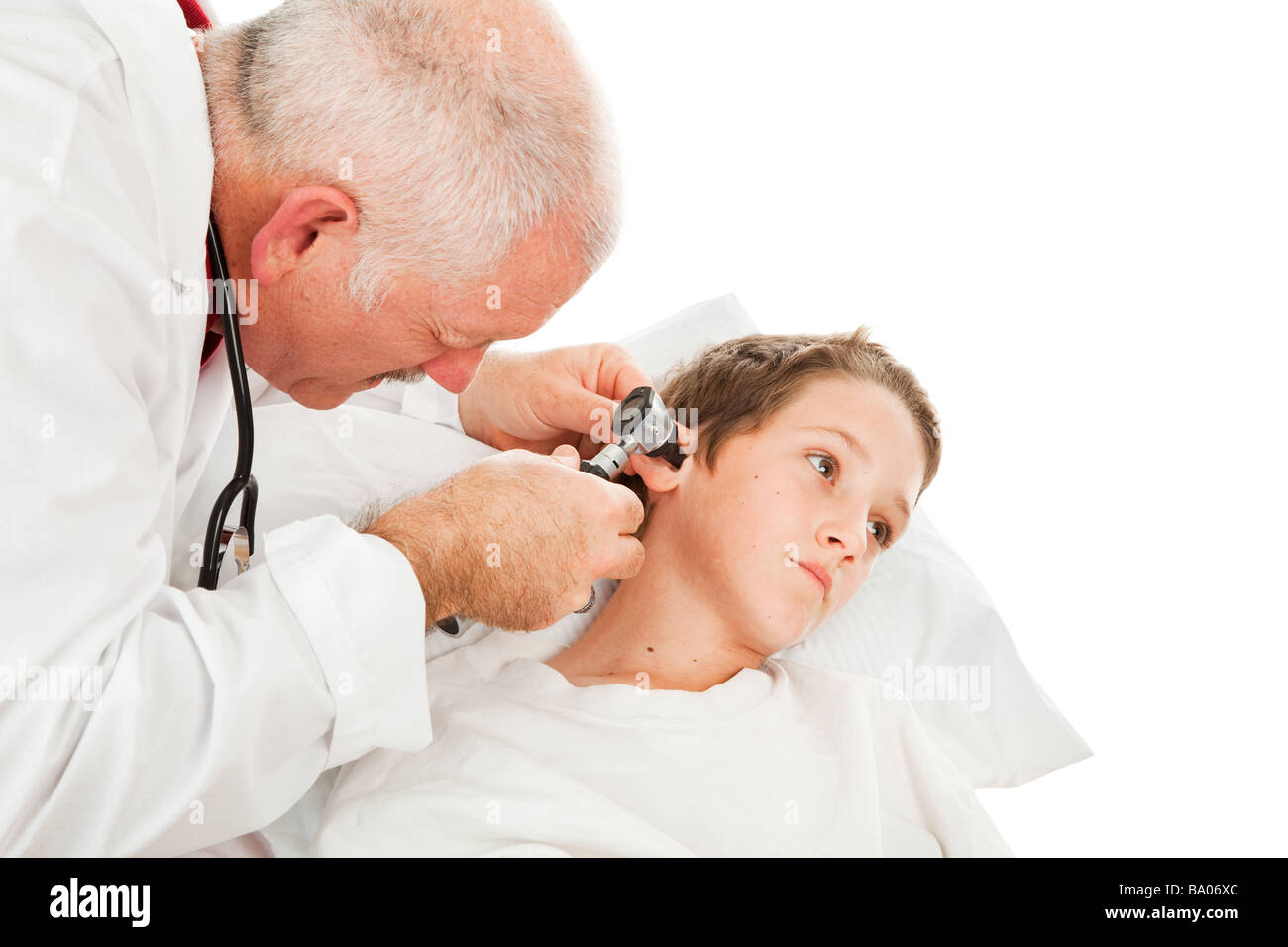 Doctor stethoscope in ears looking hi-res stock photography and images ...