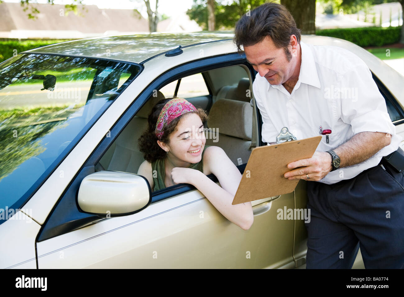 Teen girl learning drive hi-res stock photography and images - Alamy