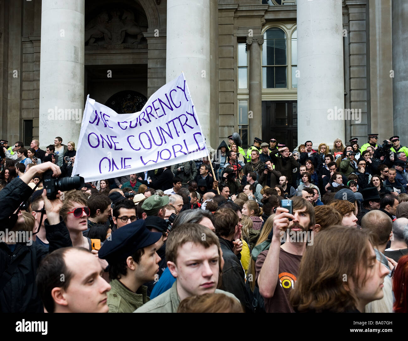 Protesters at the G20 demonstration in the City of London. Photo by ...