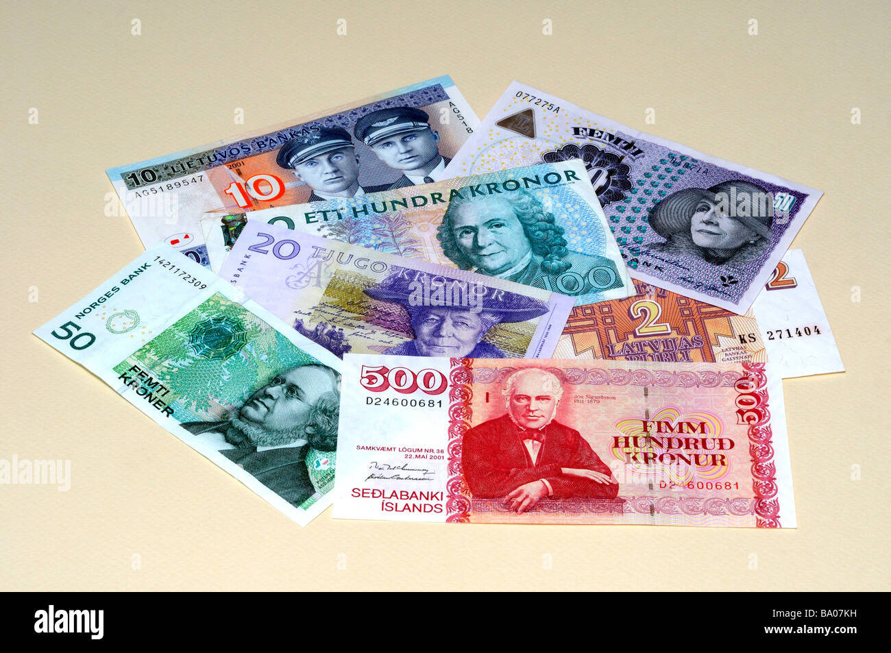 North European Bank Notes Stock Photo - Alamy