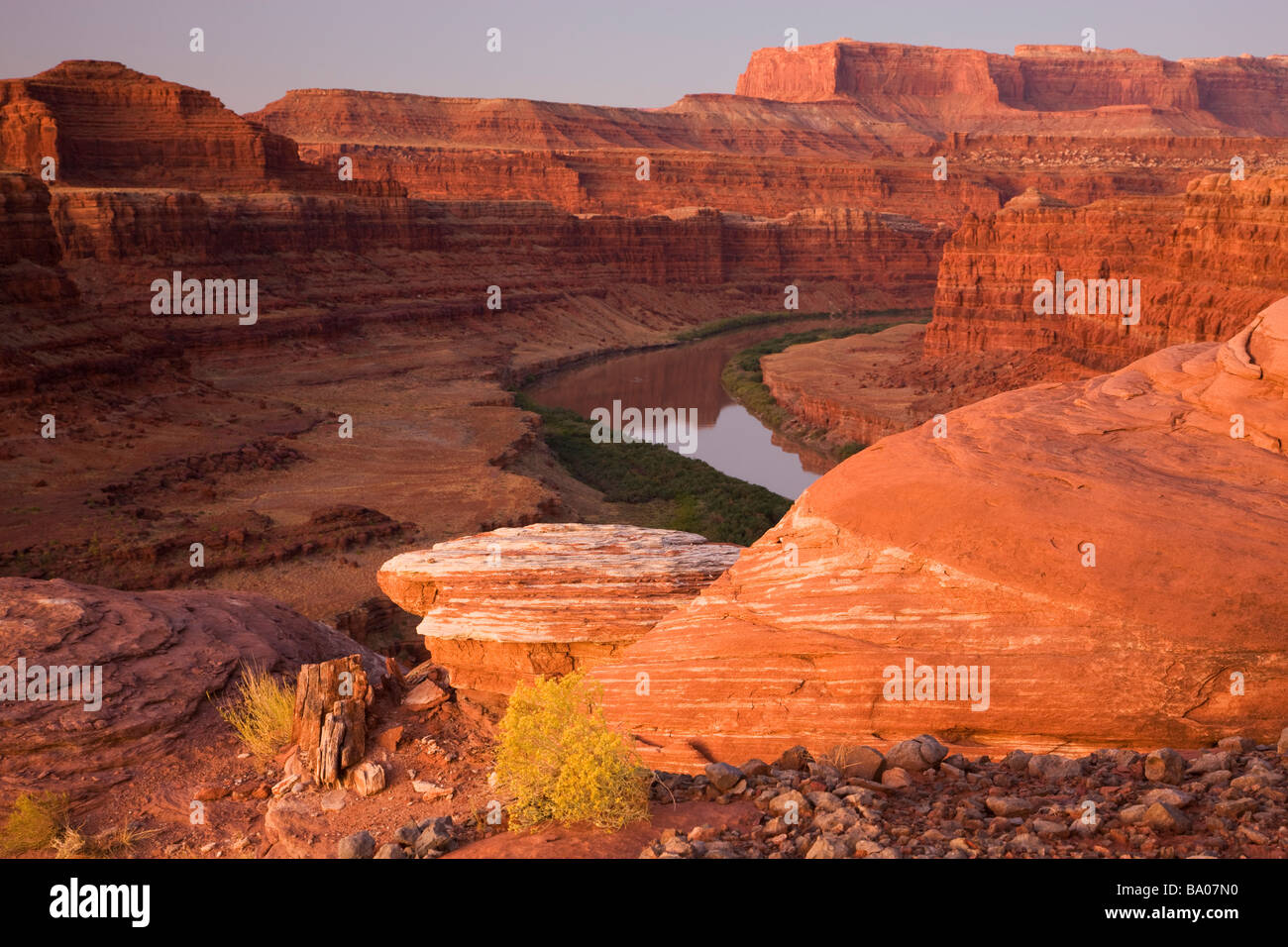 The Colorado River from along the Potash Road Island in the Sky ...