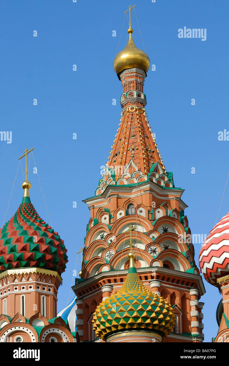Spire of the famous St Basil Cathedral Moscow Russia Stock Photo - Alamy