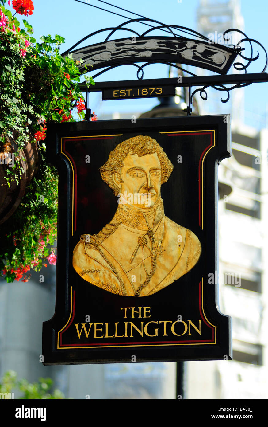 The Wellington Pub Sign London Britain Stock Photo - Alamy