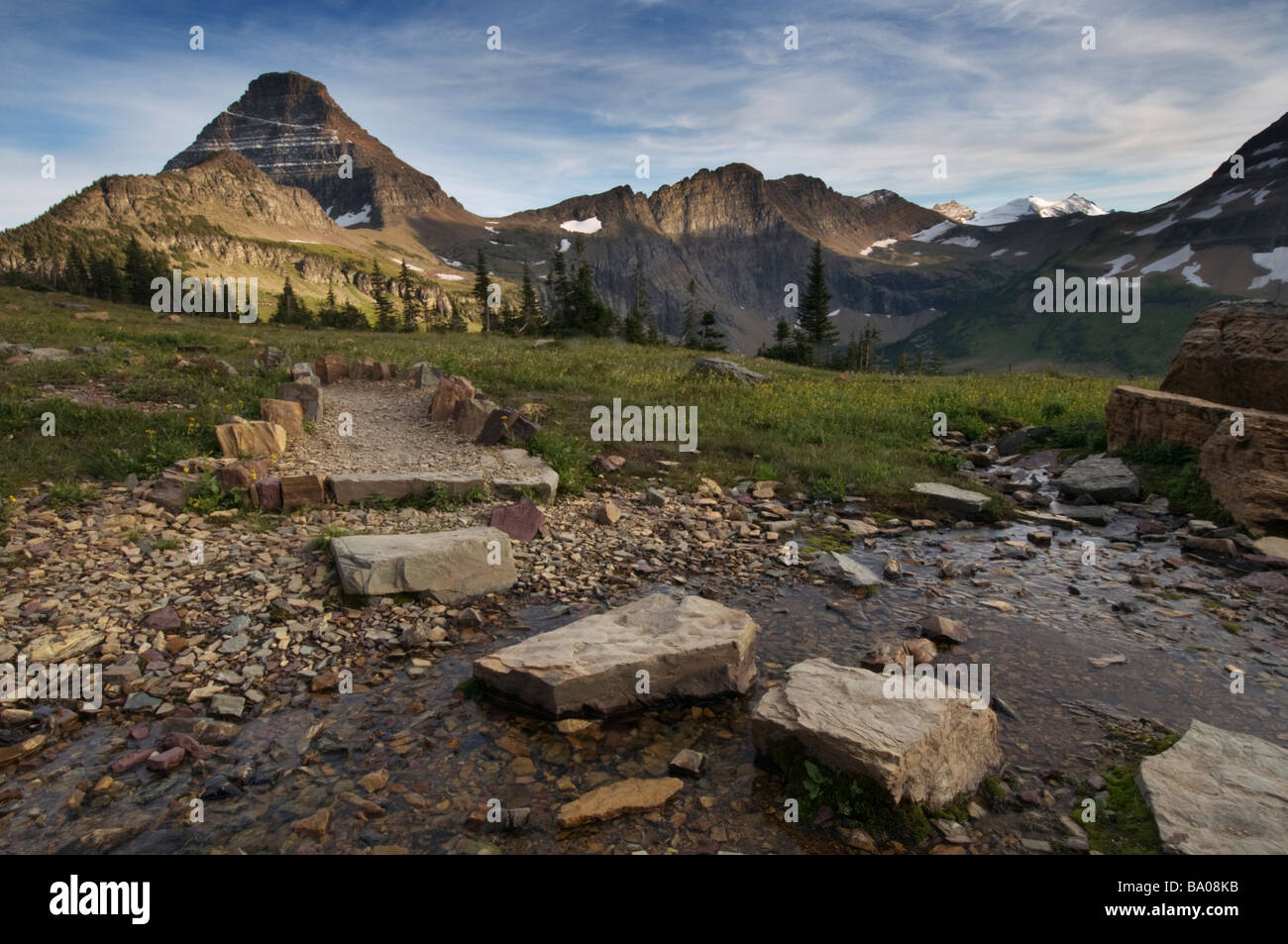 Trail Waterton Glacier International Peace Park USA Canada Stock Photo ...