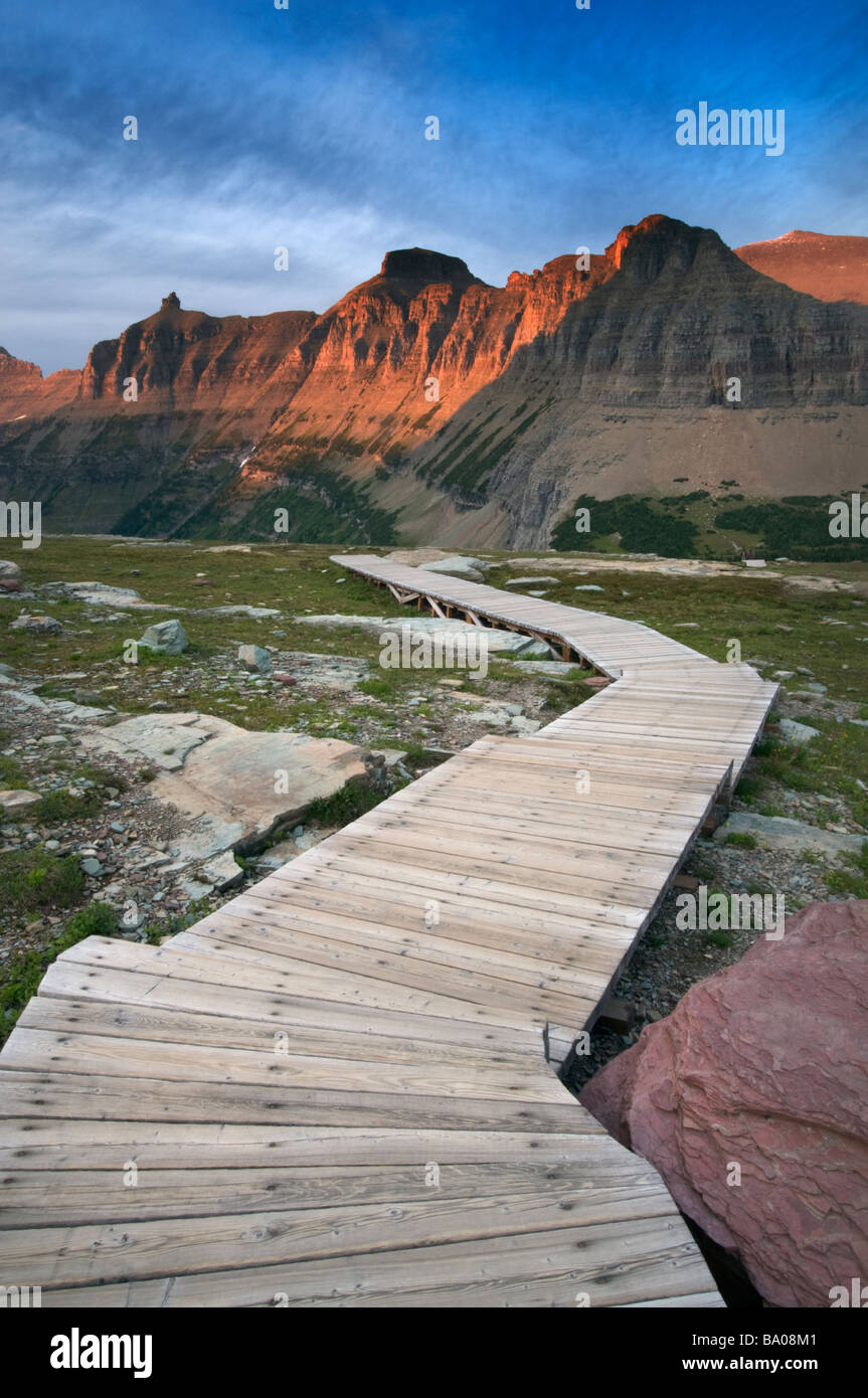 Trail Waterton Glacier International Peace Park USA Canada Stock Photo ...