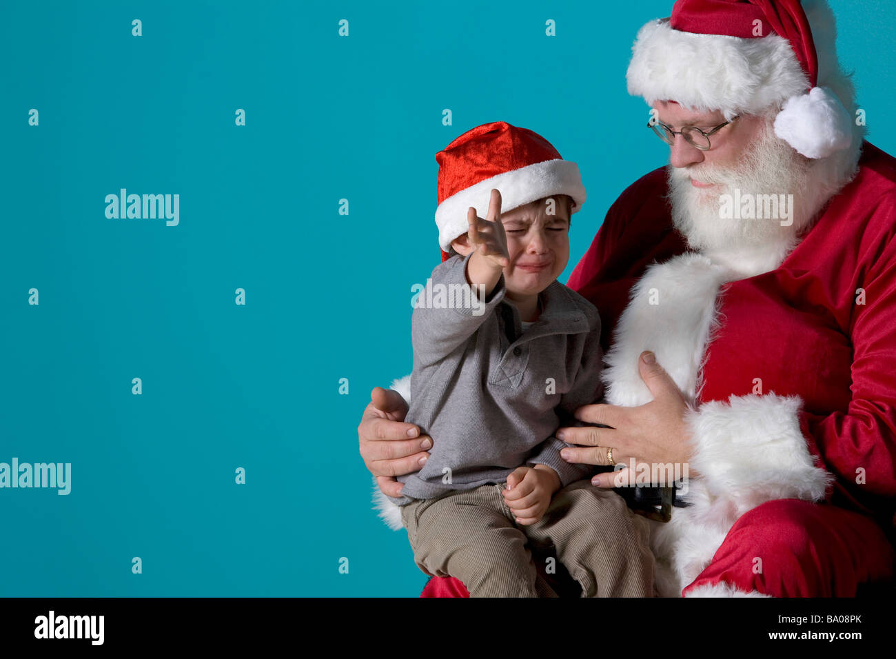Crying Children With Santa