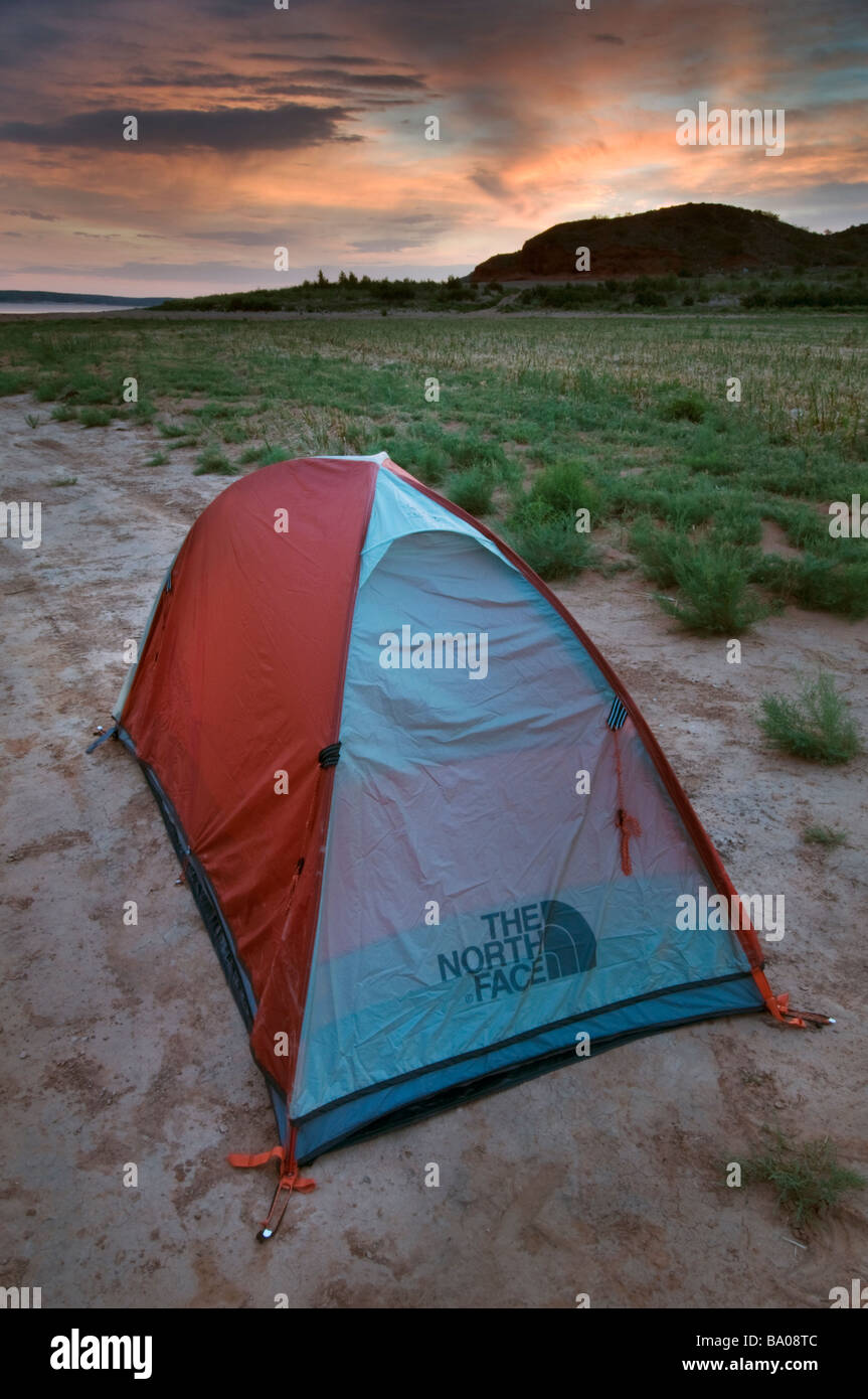 My tent set up at Lake Meredith National Recreation Area Alibates Flint ...