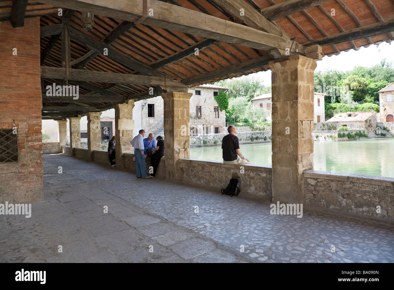 Thermal Baths Bagno Vignoni Tuscany Italy Stock Photo - Alamy