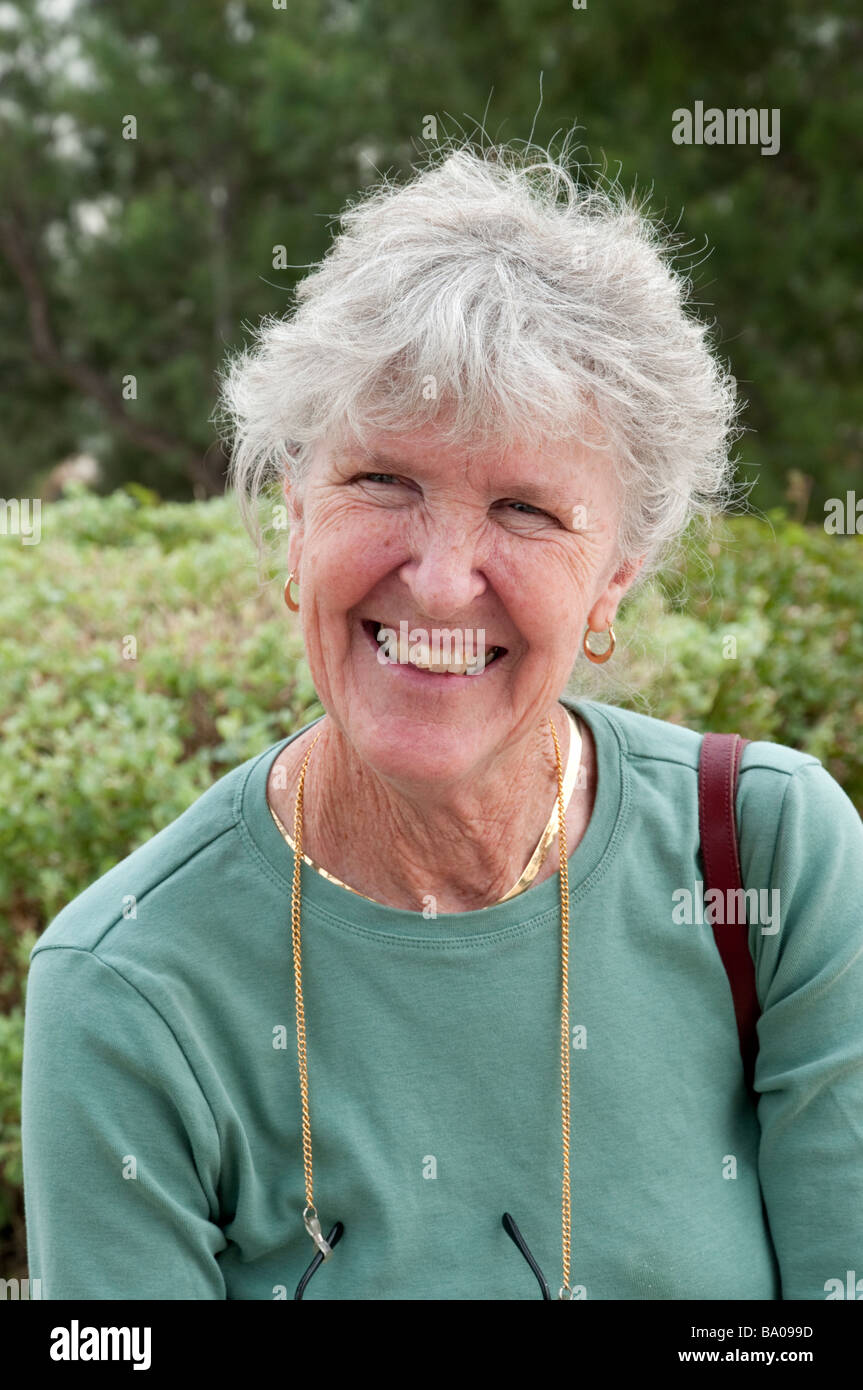 Portrait of happy senior woman smiling Stock Photo - Alamy Portrait of happy senior woman smiling Stock Photo - Alamy