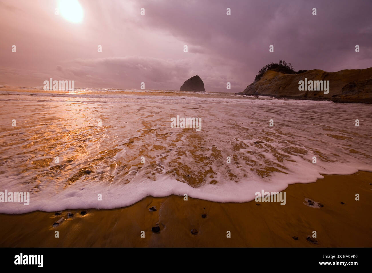 Haystack Rock, Cape Kiwanda, Oregon Coast, Oregon, USA Stock Photo - Alamy