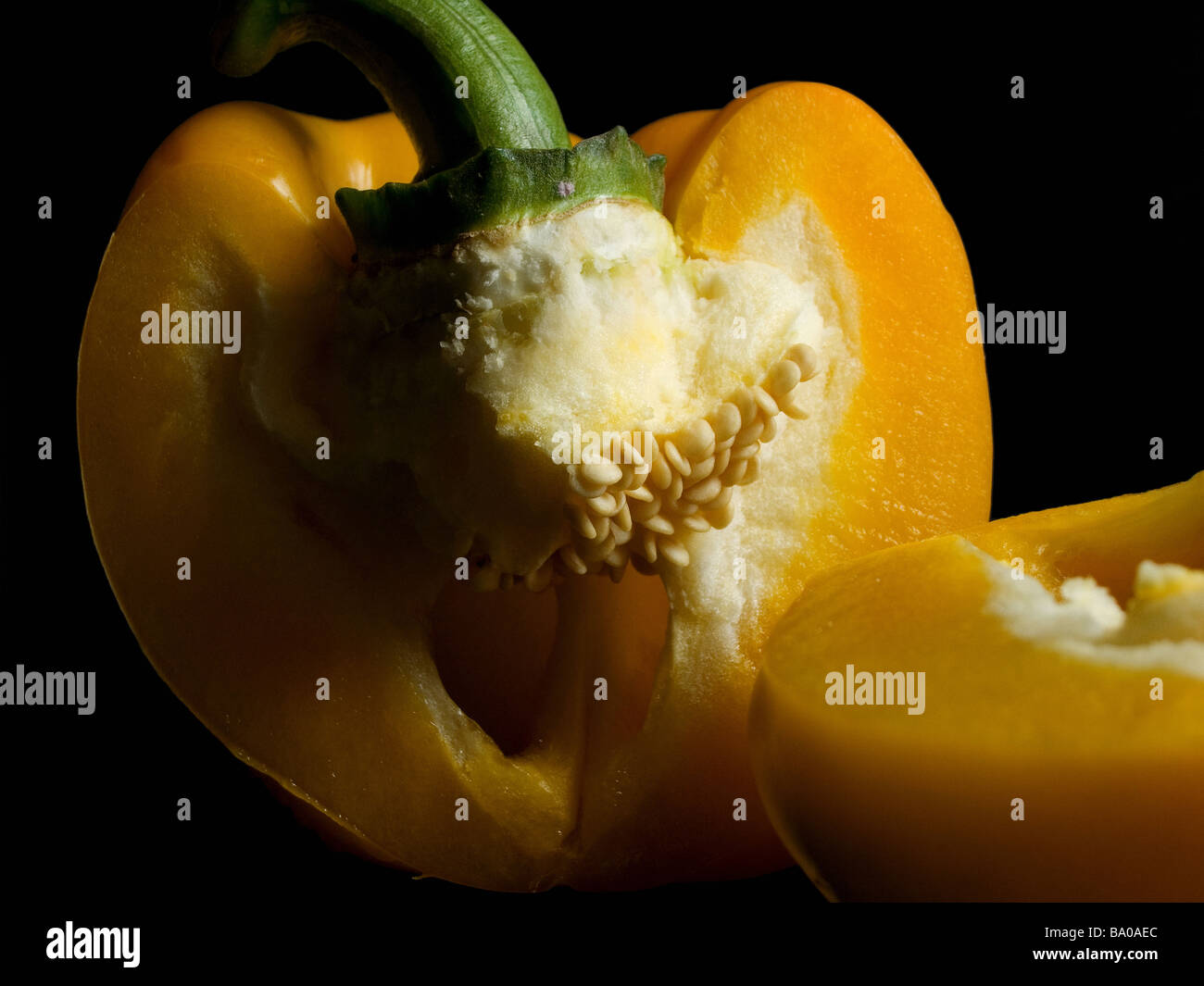 The Bulgarian pepper Pepper yellow Stock Photo - Alamy