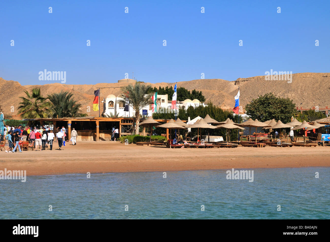 Public beach in Sharm el Sheikh Maya Bay Egypt Stock Photo - Alamy