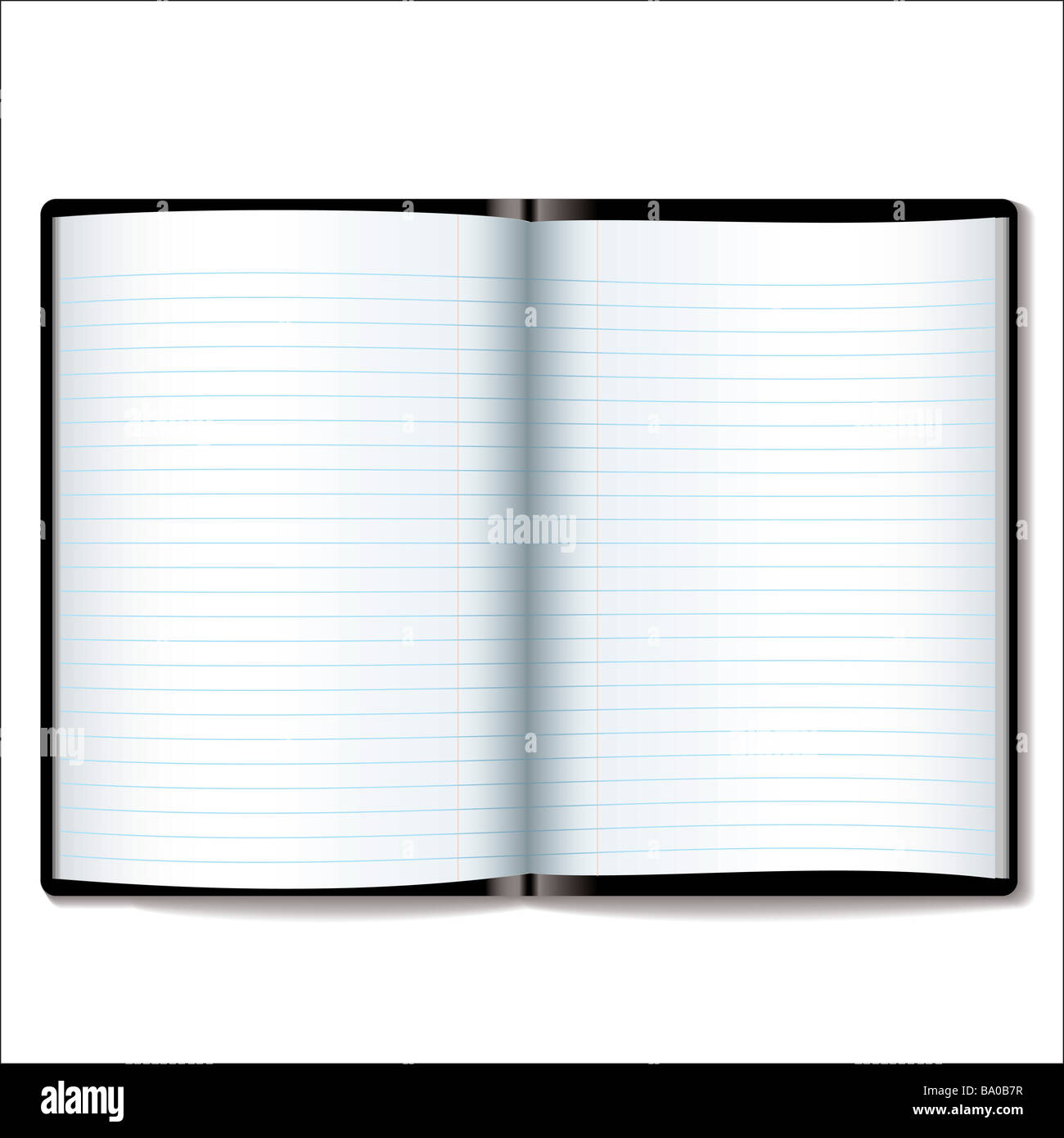 Illustrated open book or diary with room to add your own text Stock ...