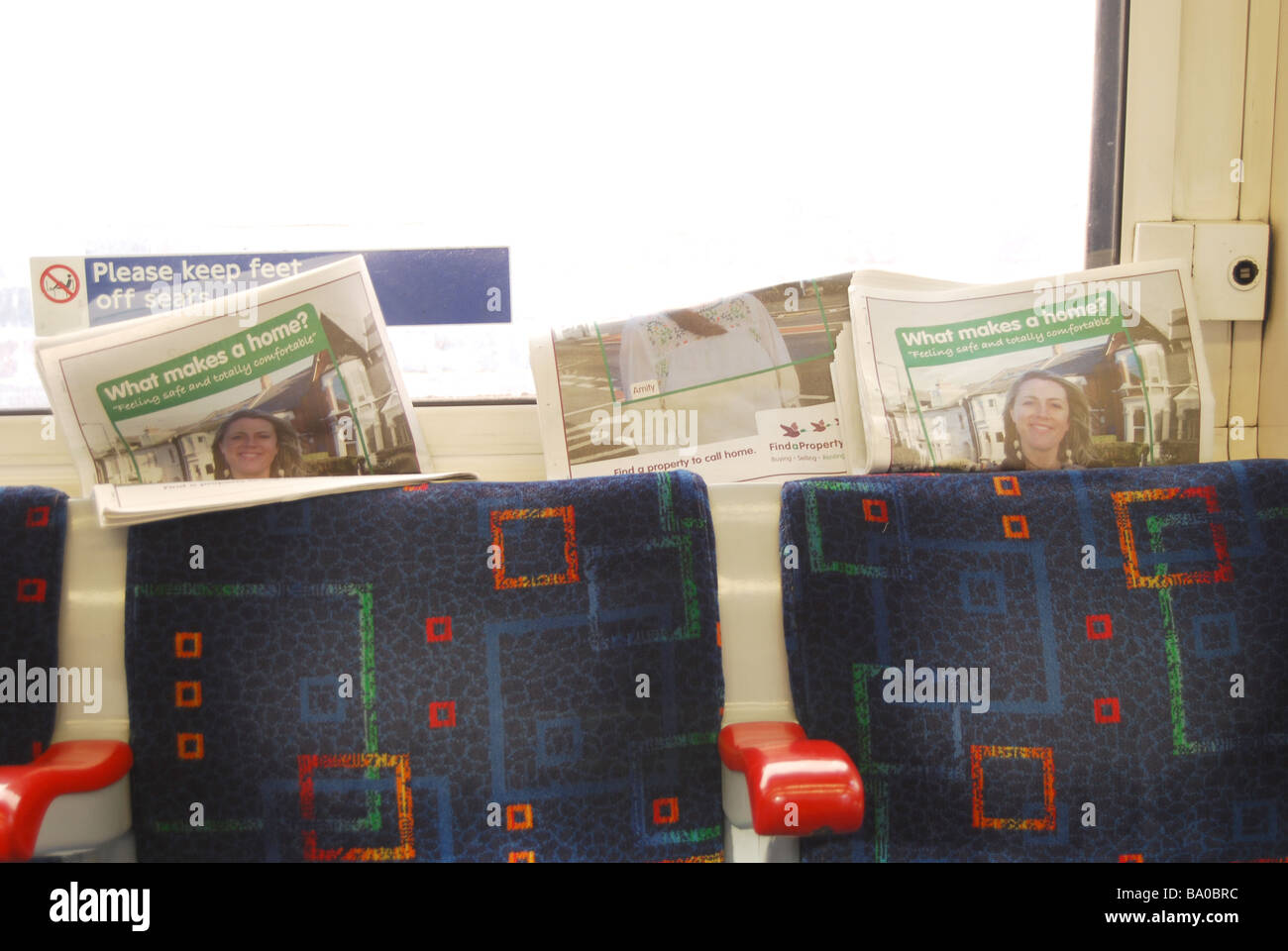 Free sheet newspapers London Underground Stock Photo - Alamy