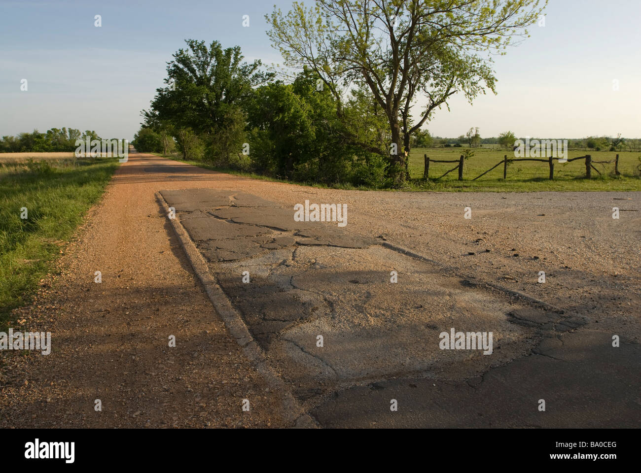 Remnant of the original Route 66 near Miami, Oklahoma, USA Stock Photo ...