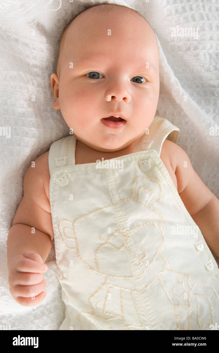 Three month old baby boy posing for the camera Stock Photo - Alamy