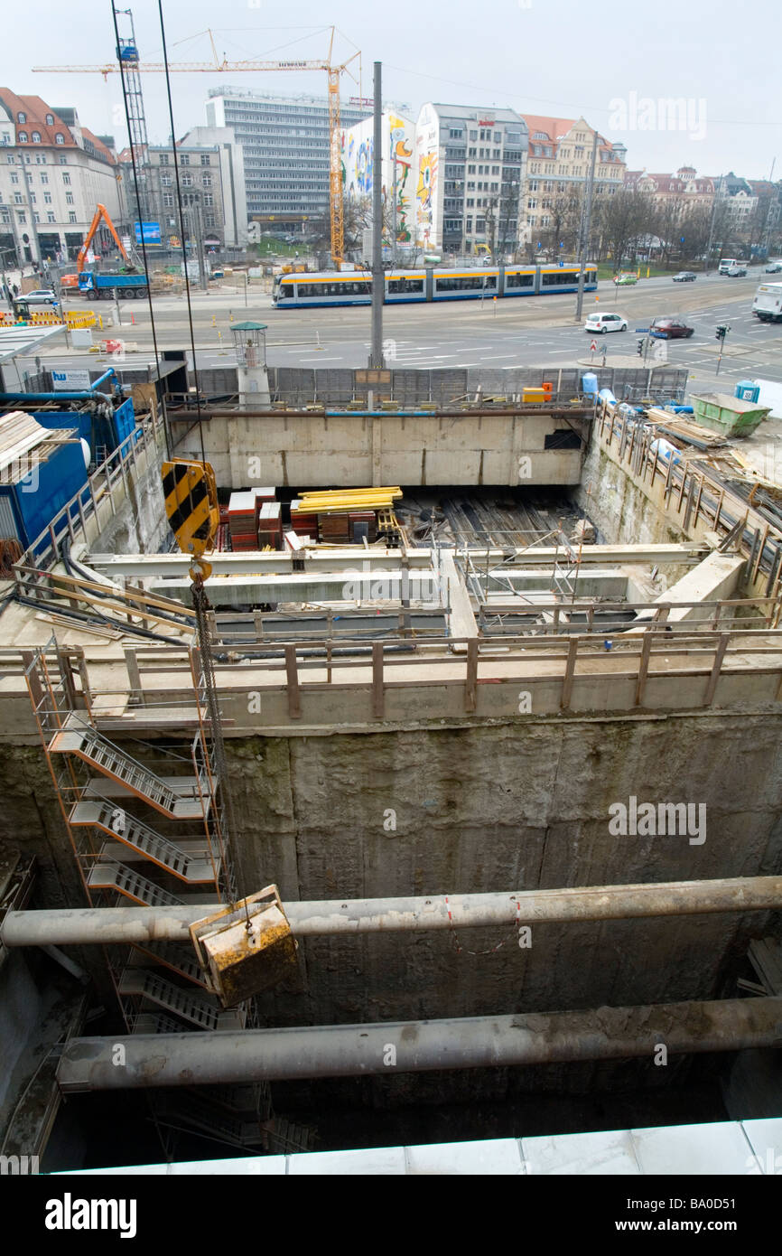 Work on the City-Tunnel in Leipzig, Germany Stock Photo - Alamy