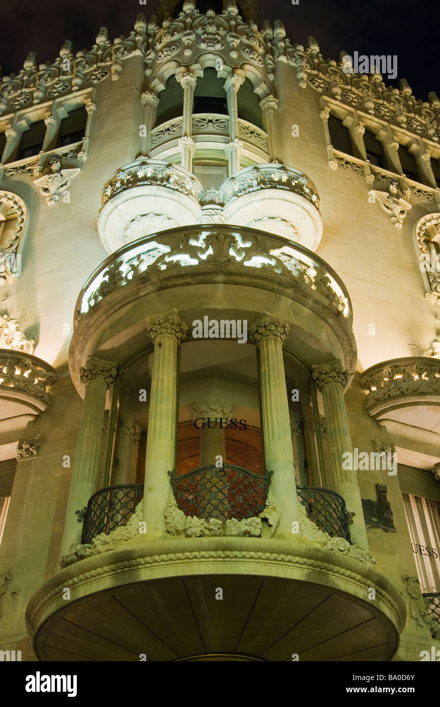 Loewe Shop at night Passeig de Gracia Barcelona Catalonia Spain Stock ...