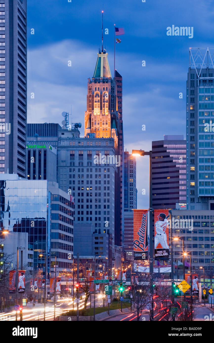 A view up Charles Street, Baltimore, Maryland Stock Photo - Alamy