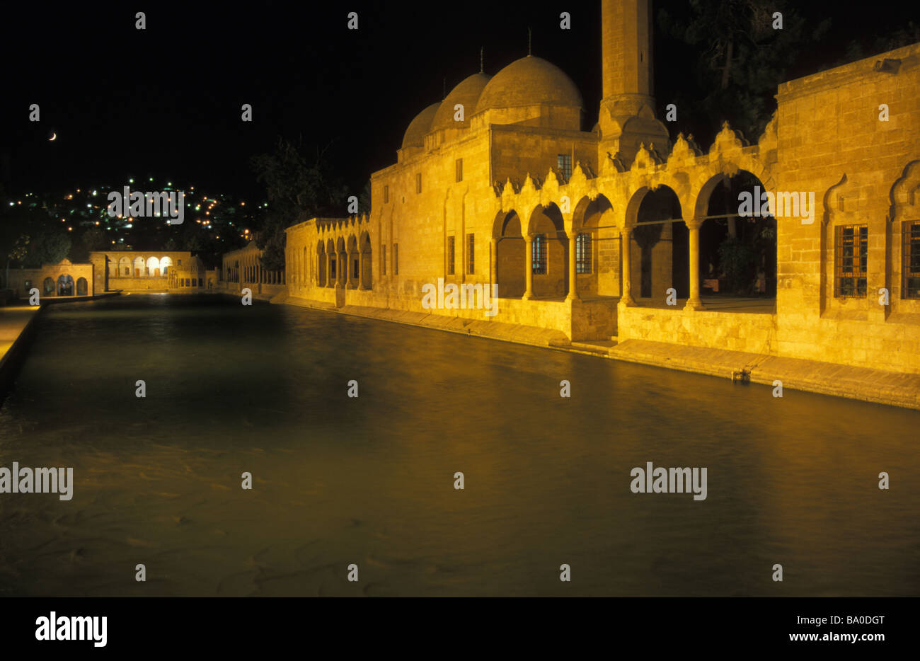 Balikli Gol at night Sianli Urfa Turkey Stock Photo - Alamy