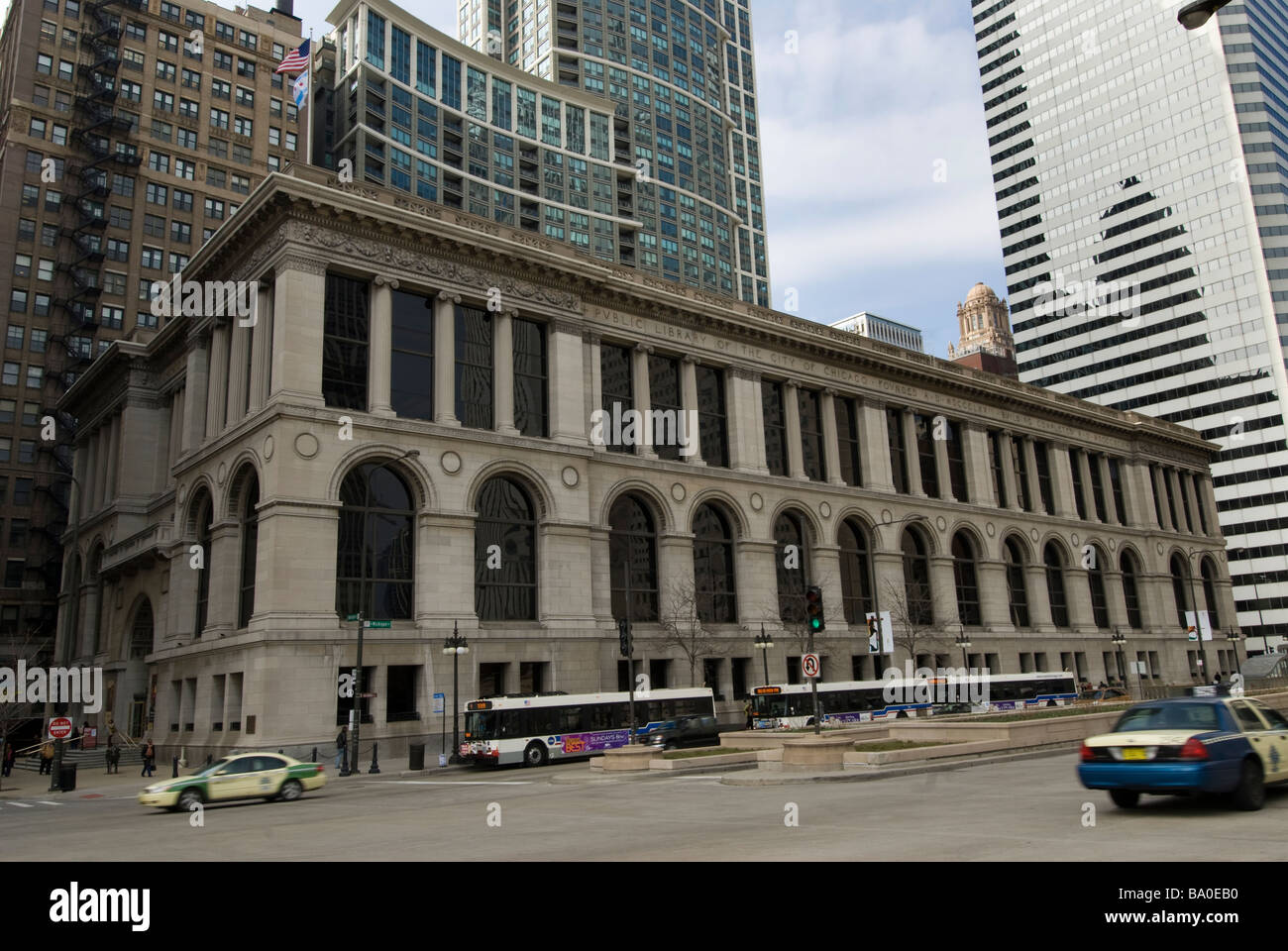 Chicago Cultural Center on Michigan Ave Stock Photo - Alamy