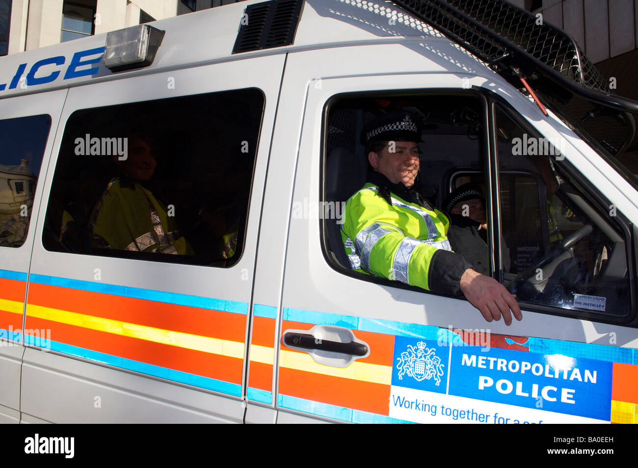 Yellow police van hi-res stock photography and images - Alamy
