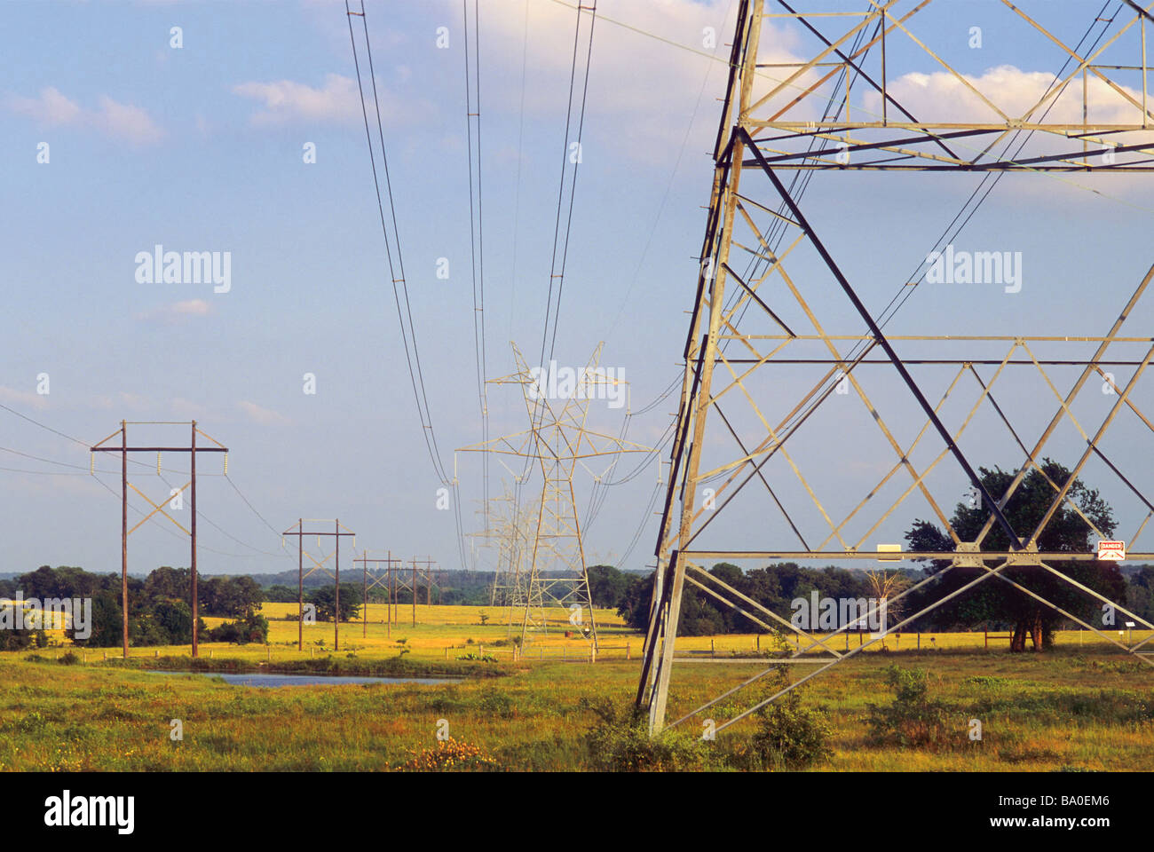 Power Lines near Richards in Grimes County Texas USA Stock Photo - Alamy