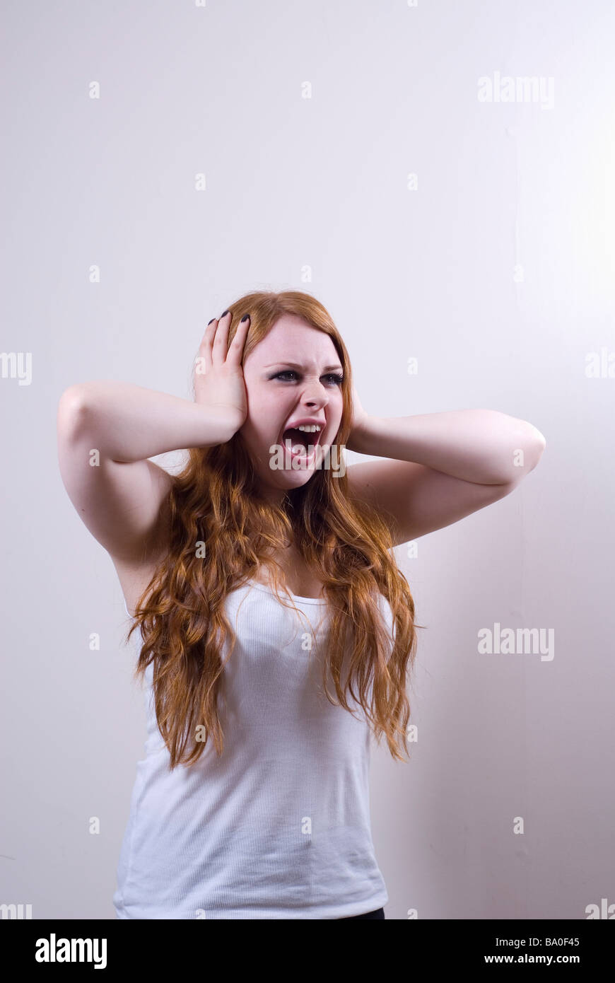 Lady clutching her hands hi-res stock photography and images - Alamy