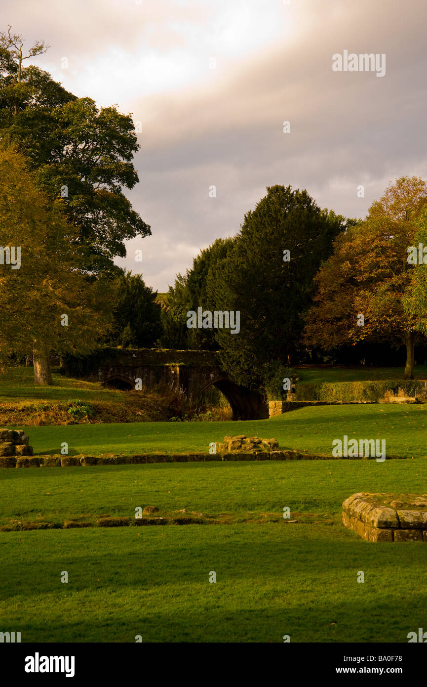 Fountains Abbey Bridge Stock Photo - Alamy