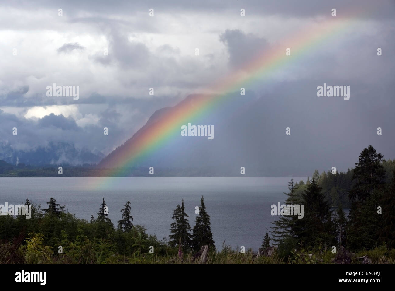 Rainbow - Olympic National Park, Washington USA Stock Photo - Alamy