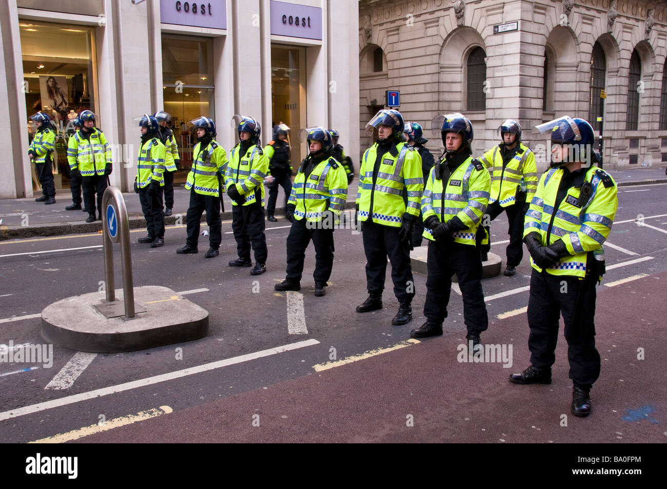 G20 Summit protests, London, England, UK Stock Photo - Alamy