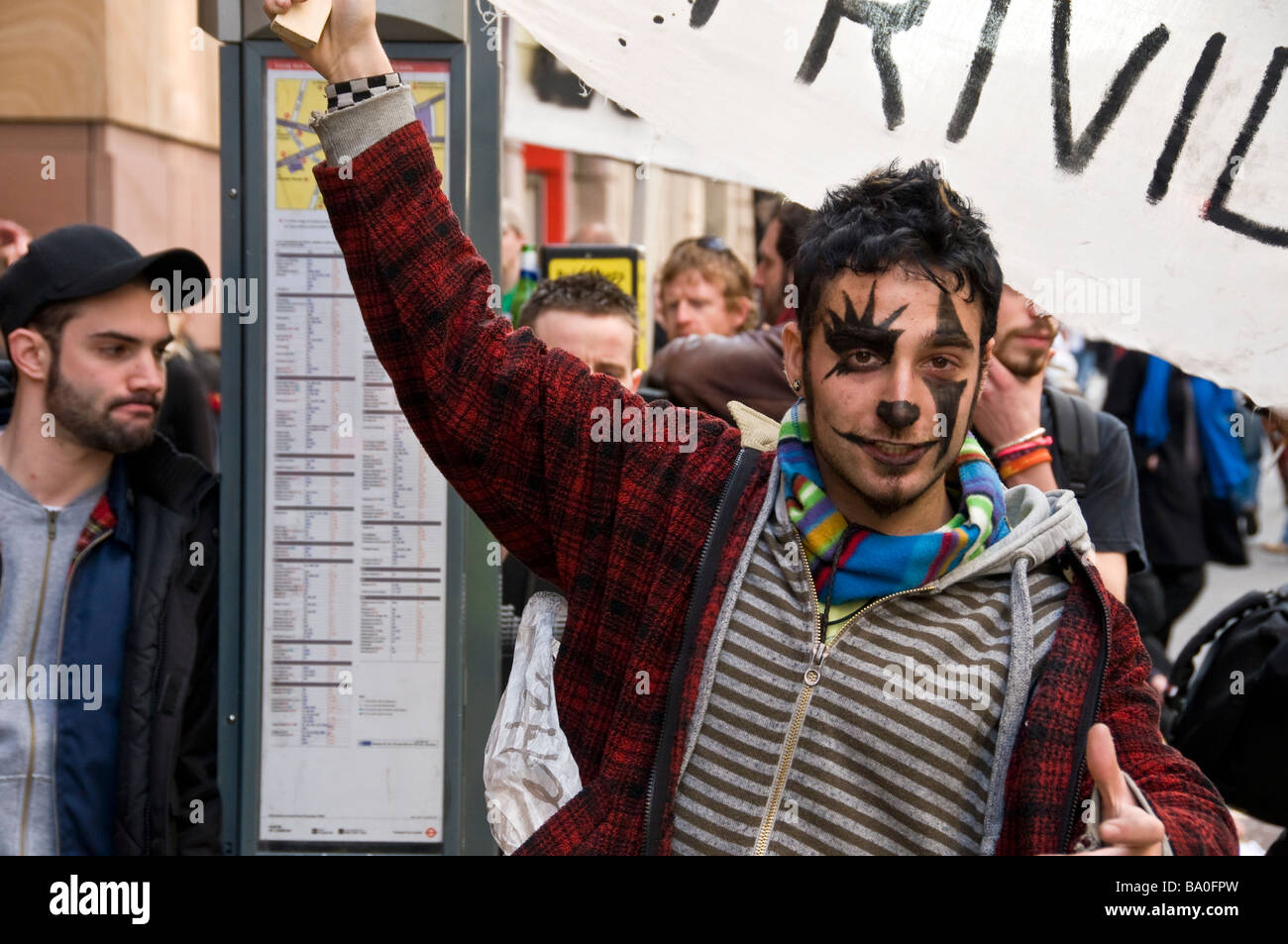 G20 Summit protests, London, England, UK Stock Photo - Alamy