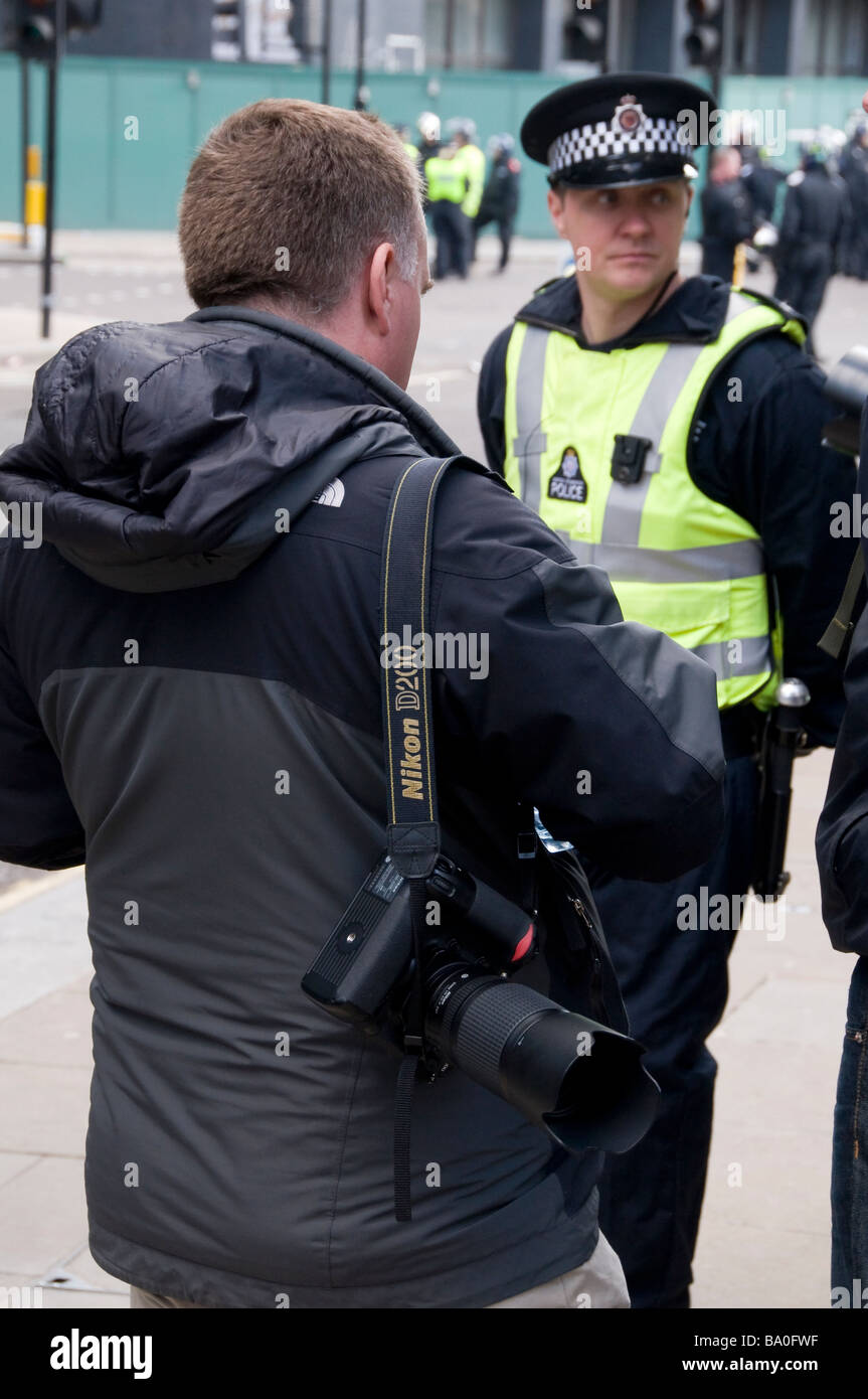 G20 Summit protests, London, England, UK Stock Photo - Alamy