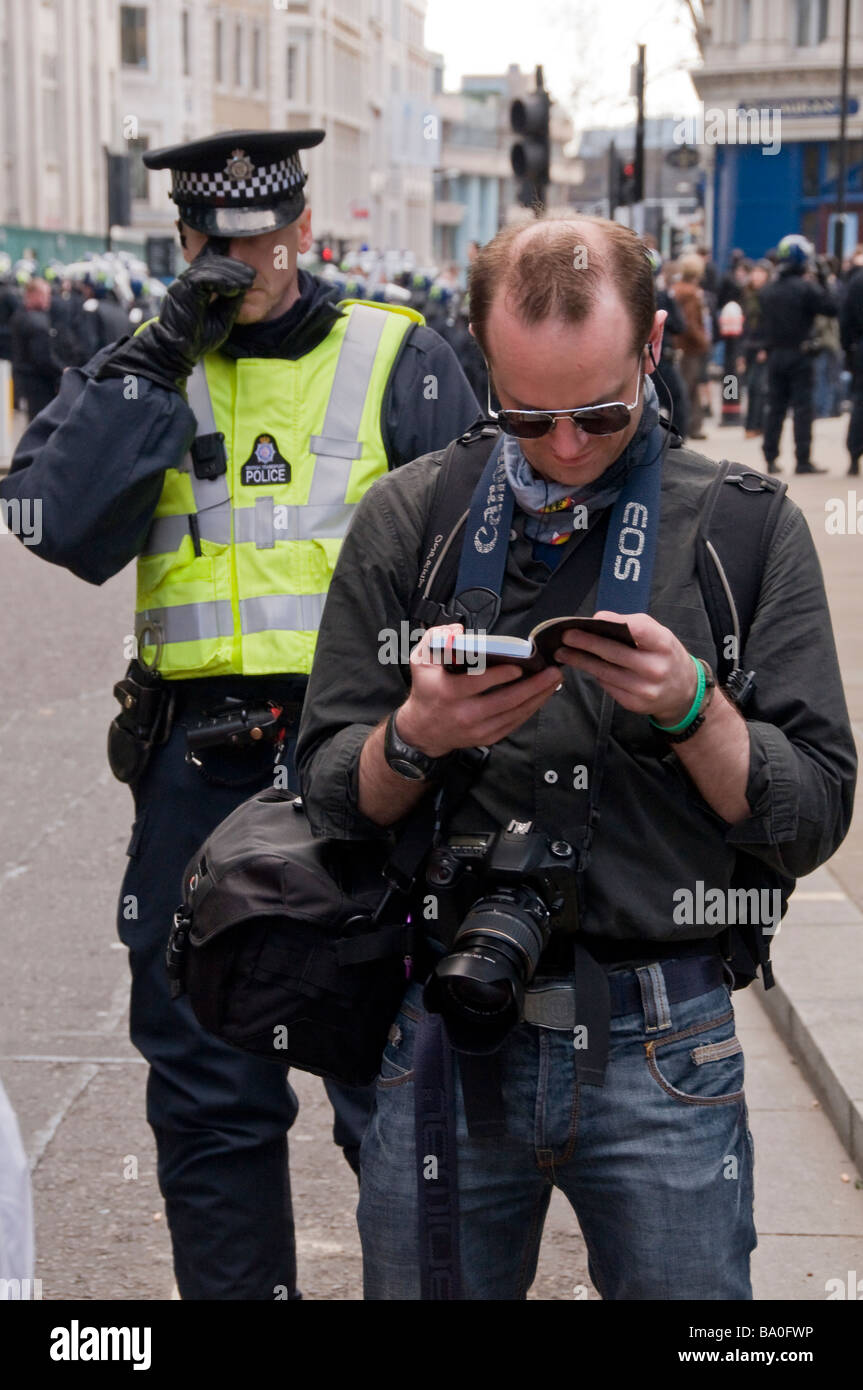G20 Summit protests, London, England, UK Stock Photo - Alamy